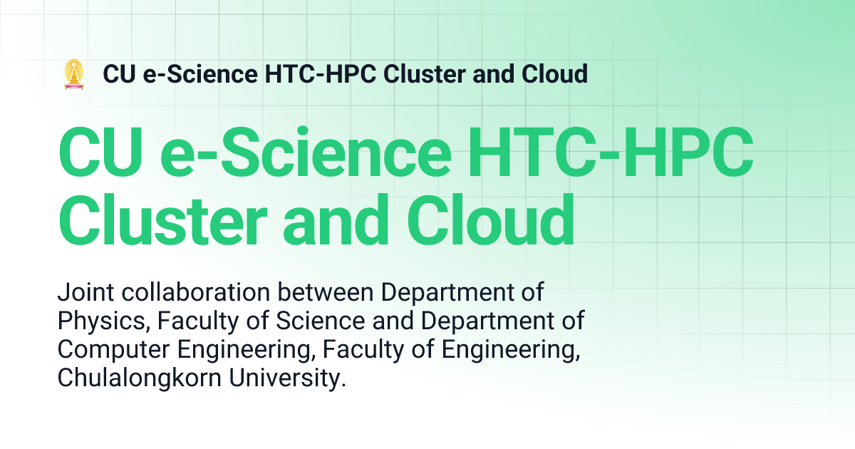 CU e-Science HTC-HPC Cluster and Cloud